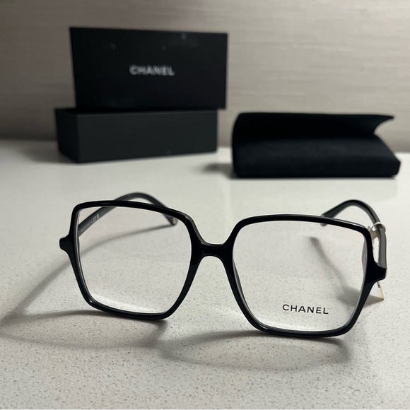 CHANEL | Accessories | Chanel Classic Black Square Glasses | Poshmark